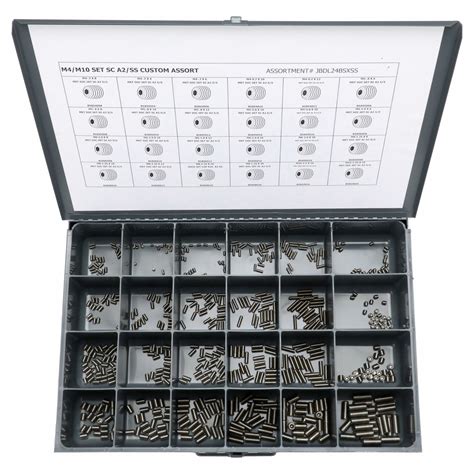 600 Pieces 24 Of Sizes Socket Set Screw Assortment 402k13