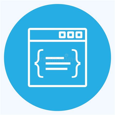 Code Icône Adapté Au Symbole De Programmation Style Yeux Bleus