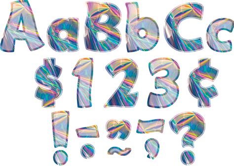 Iridescent Funtastic 4 Letters Combo Pack TCR8708 Teacher Created