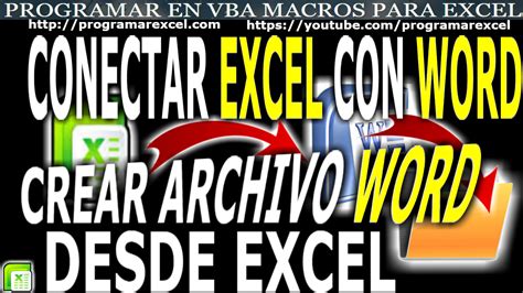 Como Crear Un Archivo De Word Con Excel Conectar Excel Con Word