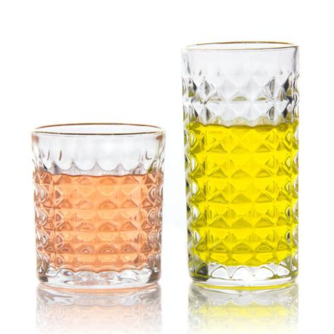 Unbreakable Heavy Base Modern Drinking Glasses Custom Whiskey Tumbler 150ml 500ml