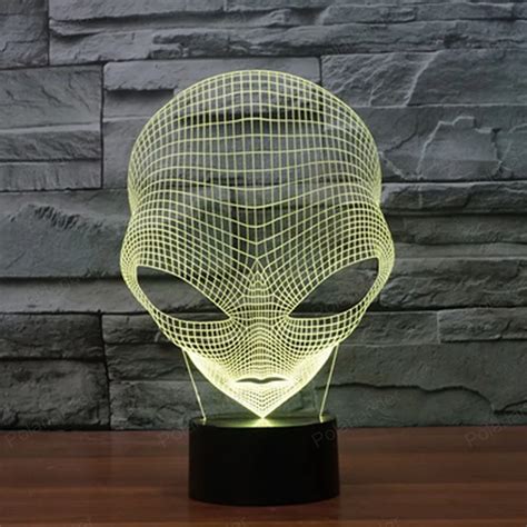 7 Colors Changeable Mood Lamp Martian 3D Acrylic Lamp 3D Bulbing Light