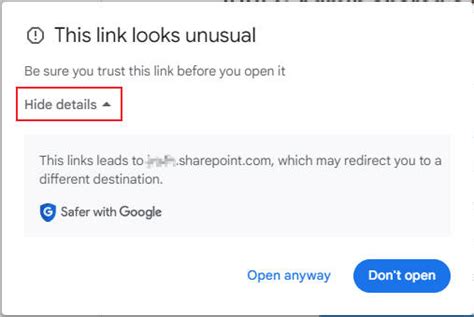 sharepoint libraries receive a link to a folder specific hdf website