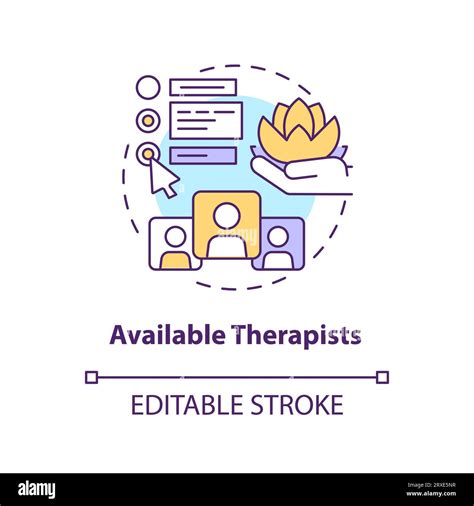 2d Available Therapists Linear Icon Concept Stock Vector Image And Art Alamy