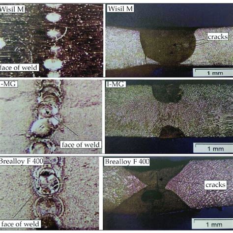 Macrographs Of The Face Of The Welds And Micrographs Of The Welded