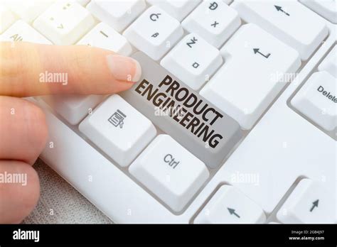 Conceptual Caption Product Engineering Word Written On Process Of Designing And Developing A