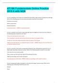ATI RN Fundamentals Online Practice A With NGN NEW UPDATE
