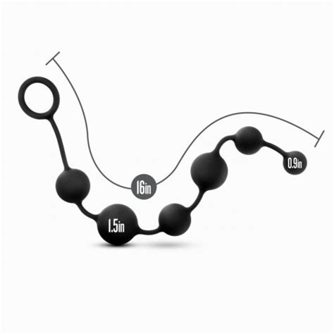 Anal Adventures Platinum Large Silicone Anal Beads Black Sex Toy Hotmovies