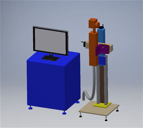 立式激光打标机3D模型下载 三维模型 STEP模型 制造云 产品模型