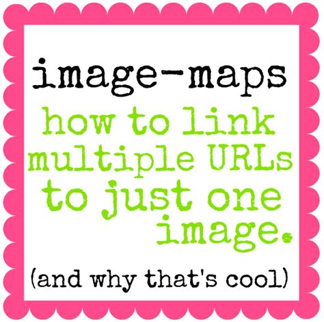 using image maps to link multiple urls to just one image {and why that