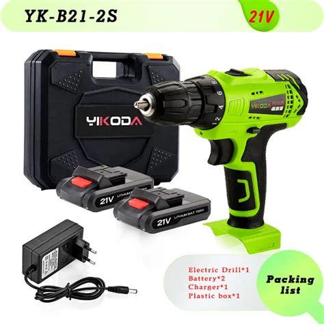 YIKODA 12V 16 8V 21V 25V Electric Screwdriver Cordless Drill Rechargeable Lithium Battery Mini