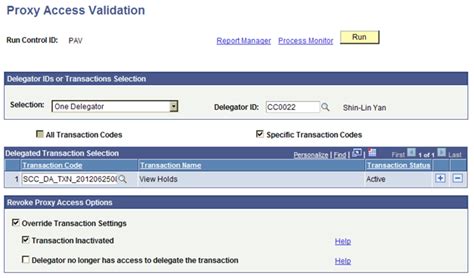 Using Proxy Access Validation