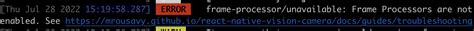 Problem When I Try Call Frameprocessor From Usescanbarcodes 🐛 · Issue 1170 · Mrousavyreact