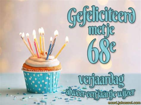Jakosawi Gratis Wenskaarten E Cards 68 Jaar Cupcake