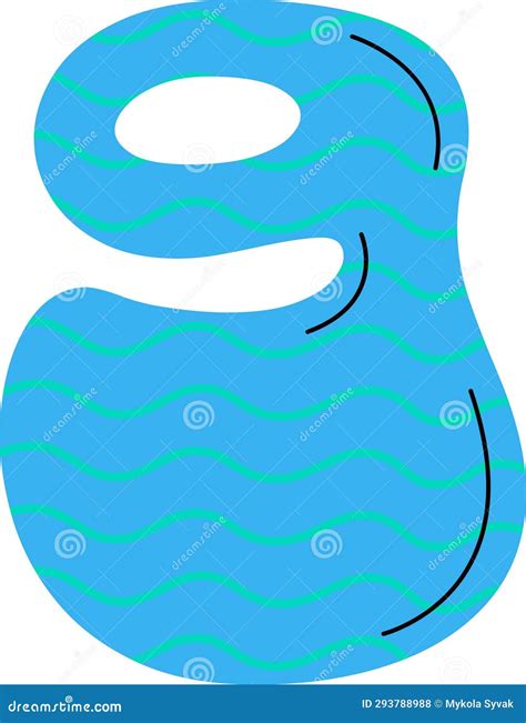 Nine Digit Cartoon Font Stock Vector Illustration Of Vector