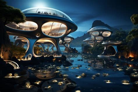 Premium Photo Space Expansion Concept Of Human Settlement In Alien