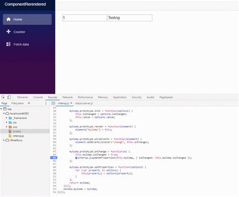 Component State Doesnt Retain When Client Side Interaction In
