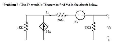 Solved Use Thevenin S Theorem To Find V In The Circuit Chegg
