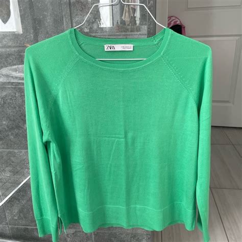 Zara Tops Zara Grass Green Shirt Poshmark