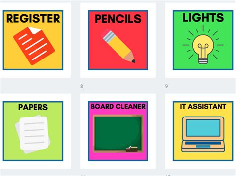 Classroom Responsibilities Job Display Pictures Teaching Resources