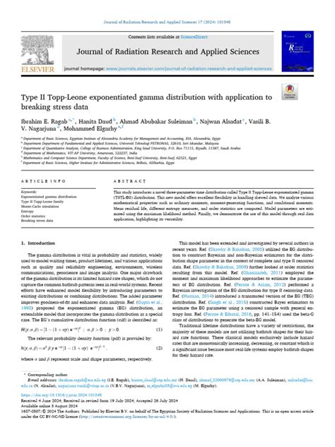 Type Ii Topp Leone Exponentiated Gamma Distribution With Application To Breaking Stress Data