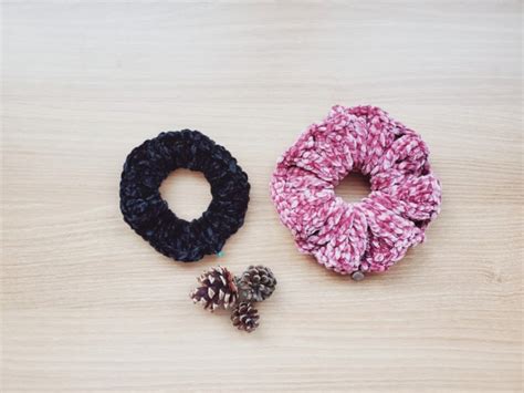 공개도안동영상 벨벳 스크런치 만들기 대바늘 곱창 머리끈 뜨는 법 네이버 블로그