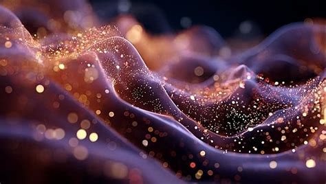 Abstract Glowing Particle Waves 3d Render Abstract Background Waves