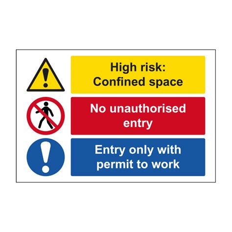 High Risk Confined Spaceno Unauthorised Entryentry Only With Permit