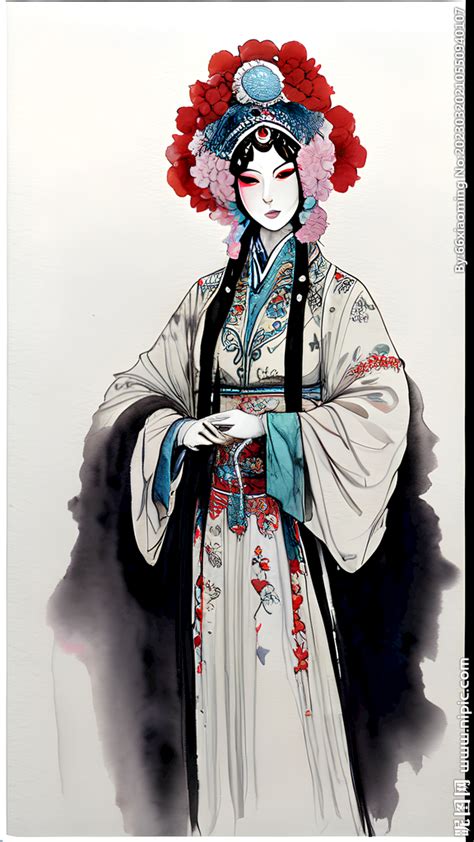 水彩京剧人物设计图绘画书法文化艺术设计图库昵图网