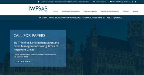 Iwfsas 2023 Call For Papers Re Thinking Banking Regulation And Crisis