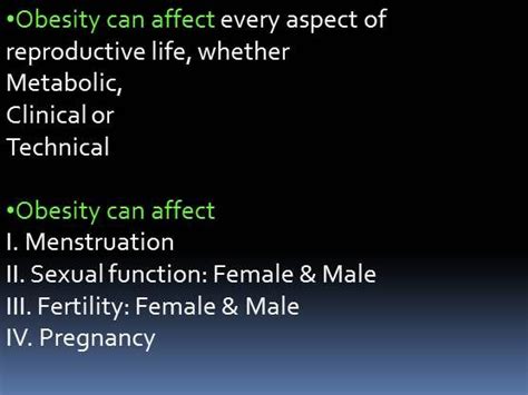 Obesity And Reproduction