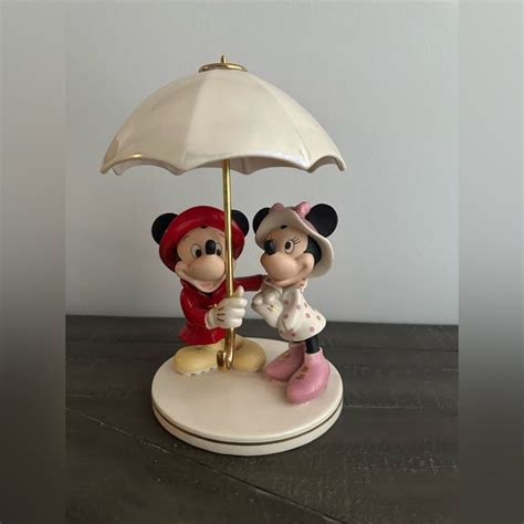 Lenox Accents Lenox Mickey And Minnie Mouse Figurine With Umbrella
