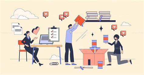 Volunteering And Charity Organization Tiny Person Neubrutalism Concept Vectormine