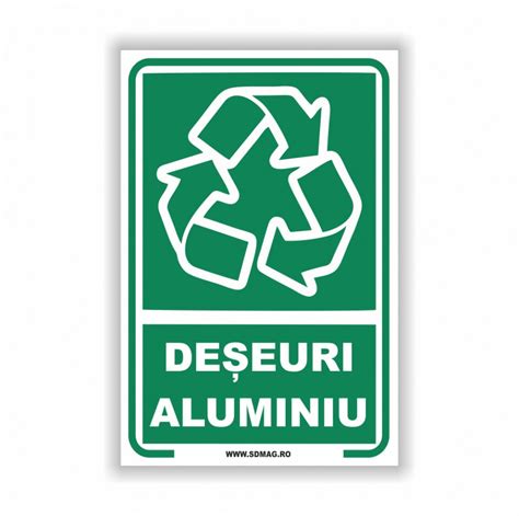 V263 Semn Indicator Deseuri Aluminiu Tabla Aluminiu Autocolant Sau Pvc