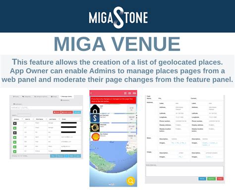 MIGA VENUE Siberian CMS Features And Modules Marketplace For App