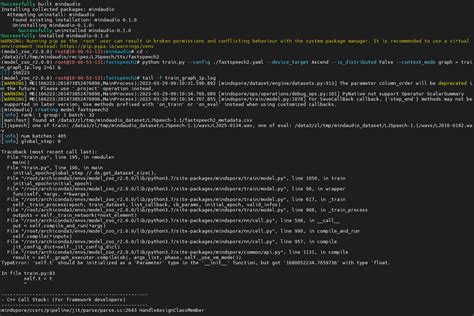 LJSpecch 1 1 Fastspeech2 Ascend910 PYNATIVE Fastspeech2 Failed To