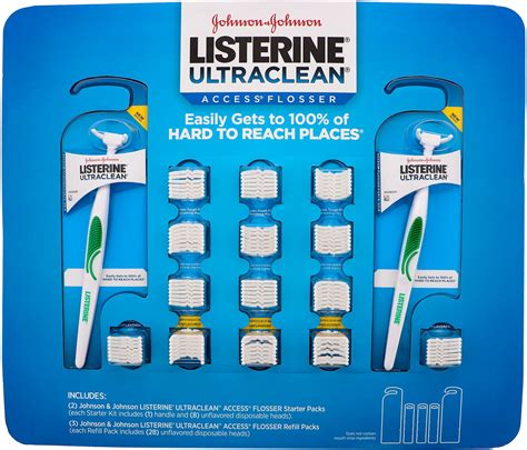 Listerine Ultraclean Access Flosser With Better Handle Club Pack 1 Ea
