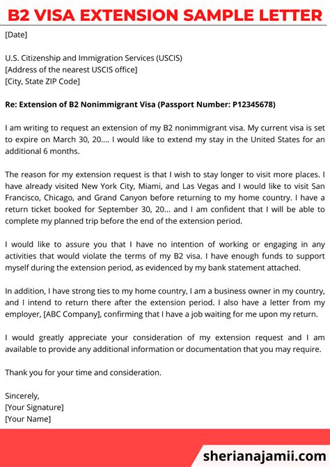 Free B2 Visa Extension Sample Letter 2024 Sheria Na Jamii
