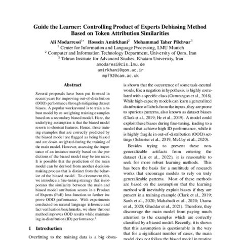 Guide The Learner Controlling Product Of Experts Debiasing Method Based On Token Attribution