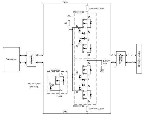 Sn65hvd72 Can Termination Using Mosfets Interface Forum Interface Ti E2e Support Forums
