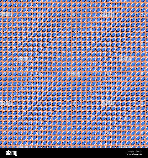 Movement Executed Optical Illusion Seamless Pattern In Soft Colours