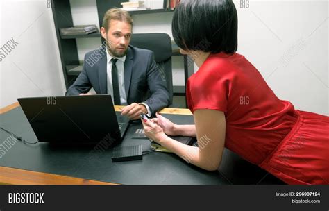 Office Flirt Image And Photo Free Trial Bigstock