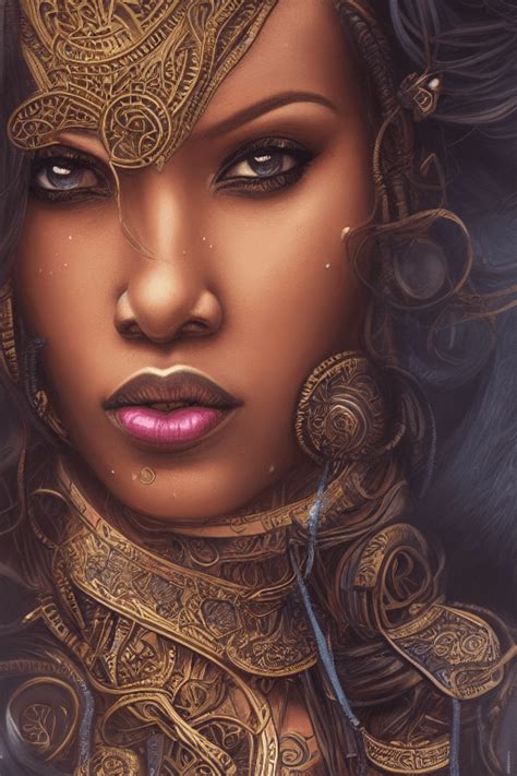 African Queen Woman By Charlie Bowater · Creative Fabrica