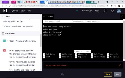 Faq Environment Aliases Ii Command Line Faq Codecademy Forums
