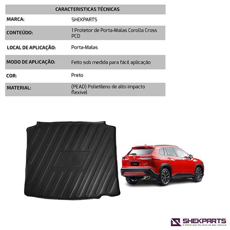 Protetor De Porta Malas Corolla Cross PCD A Tapete Para Bandeja