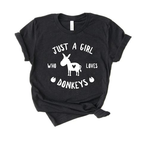 Funny Donkey Shirt Donkey Lover Shirt Just A Girl Who Etsy