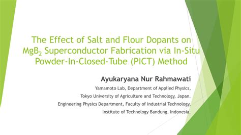 Pdf Na Doped And C Doped Mgb2 Superconductor Fabrication Through Pict Powder In Closed Tube