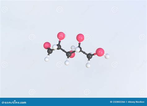 Xylose Molecular Structure Isolated On Grey Royalty Free Illustration