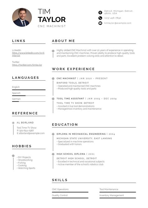 Cnc Machinist Resume Sample Template And Writing Guide