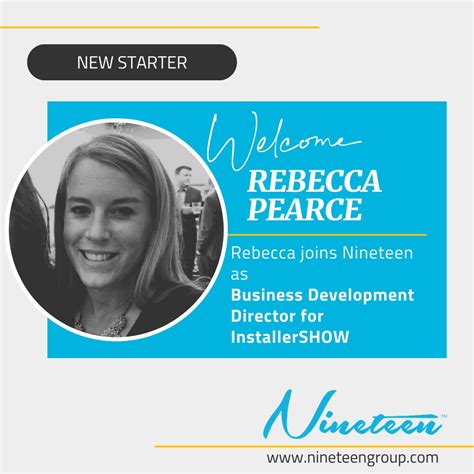 Nineteen Group On Linkedin 🚨new Starter Alert 🚨 Rebecca Pearce Has